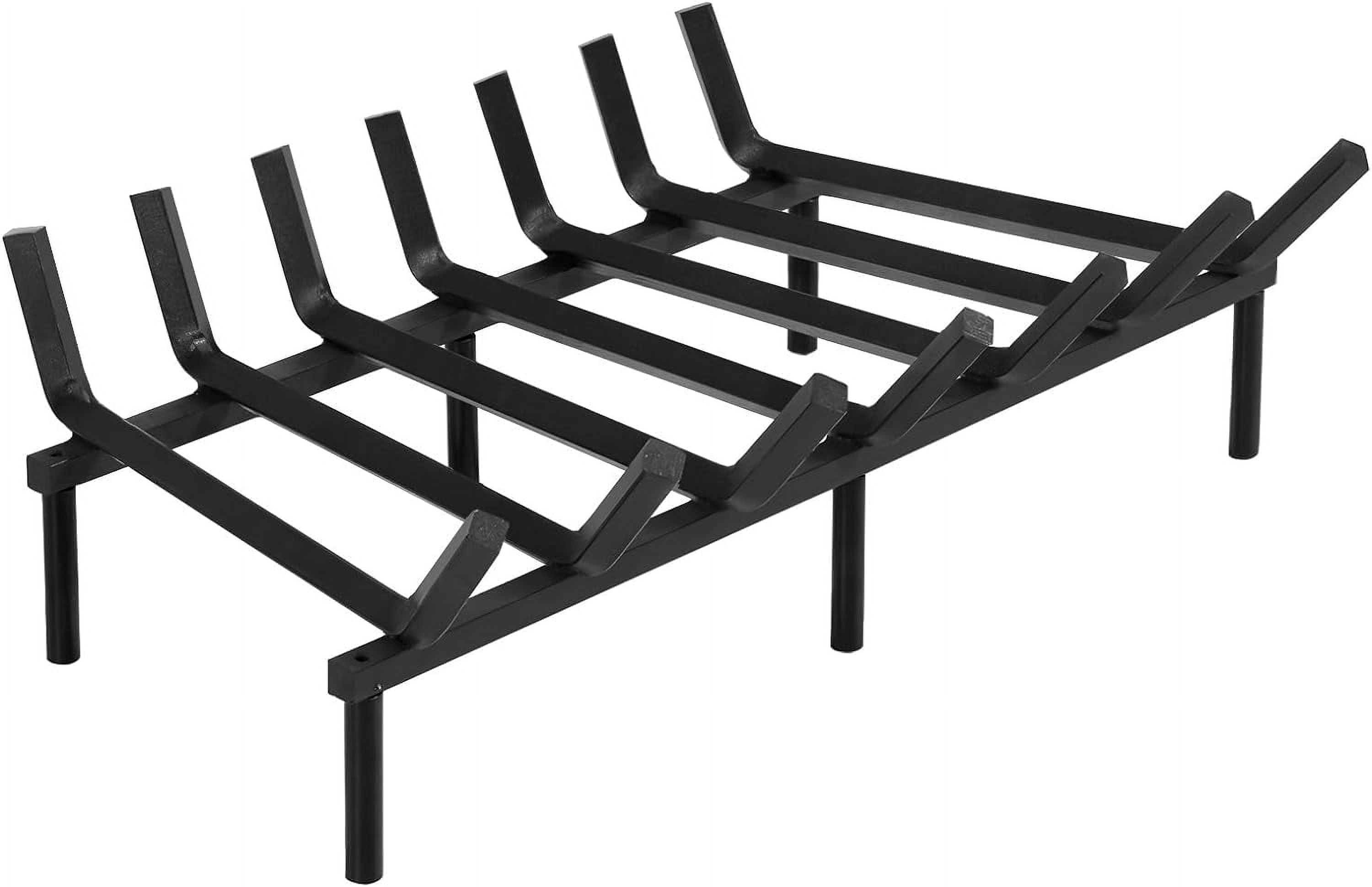 Fireplace Grate Heavy Duty Solid Steel Fireplace Log Holder Bar Fire ...