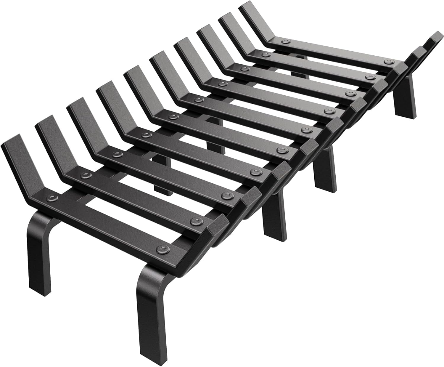 Fireplace Grates 24 Inch Heavy Duty Fireplace Log Holder Wrought Iron ...