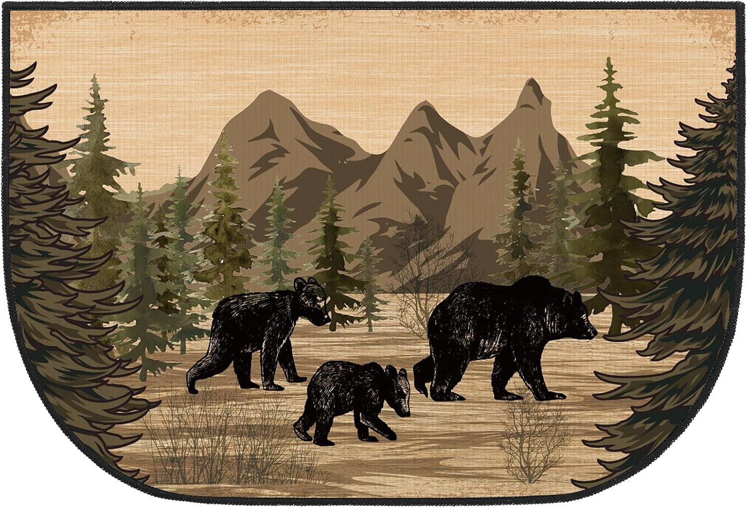 Fireplace Hearth Rug Fireplace Mats Cabin Southwestern Fireproof Fire ...