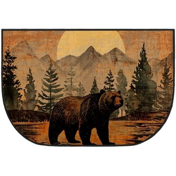 Fireplace Hearth Rug Fireplace Mats Cabin Southwestern Fireproof Fire ...