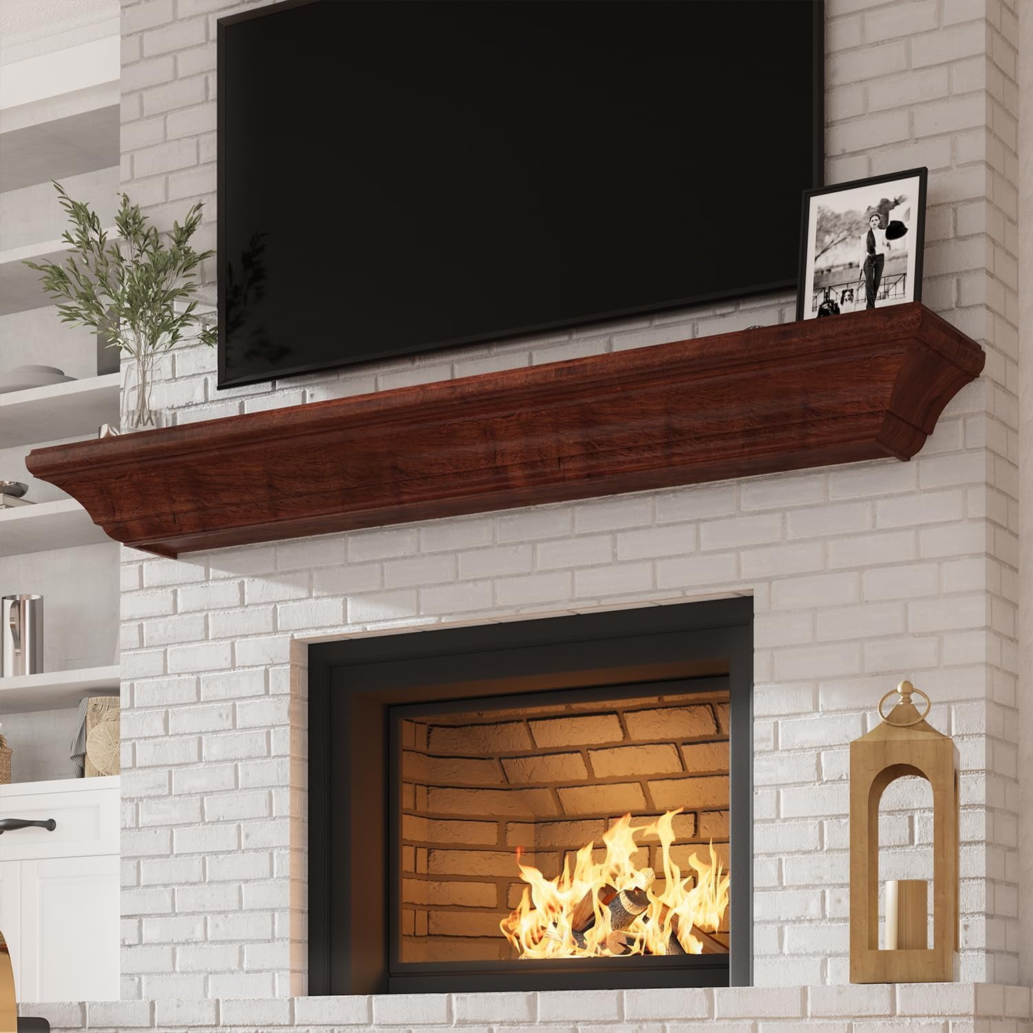 Fireplace Mantel - Handcrafted 72 Inch Floating Shelf for Over ...