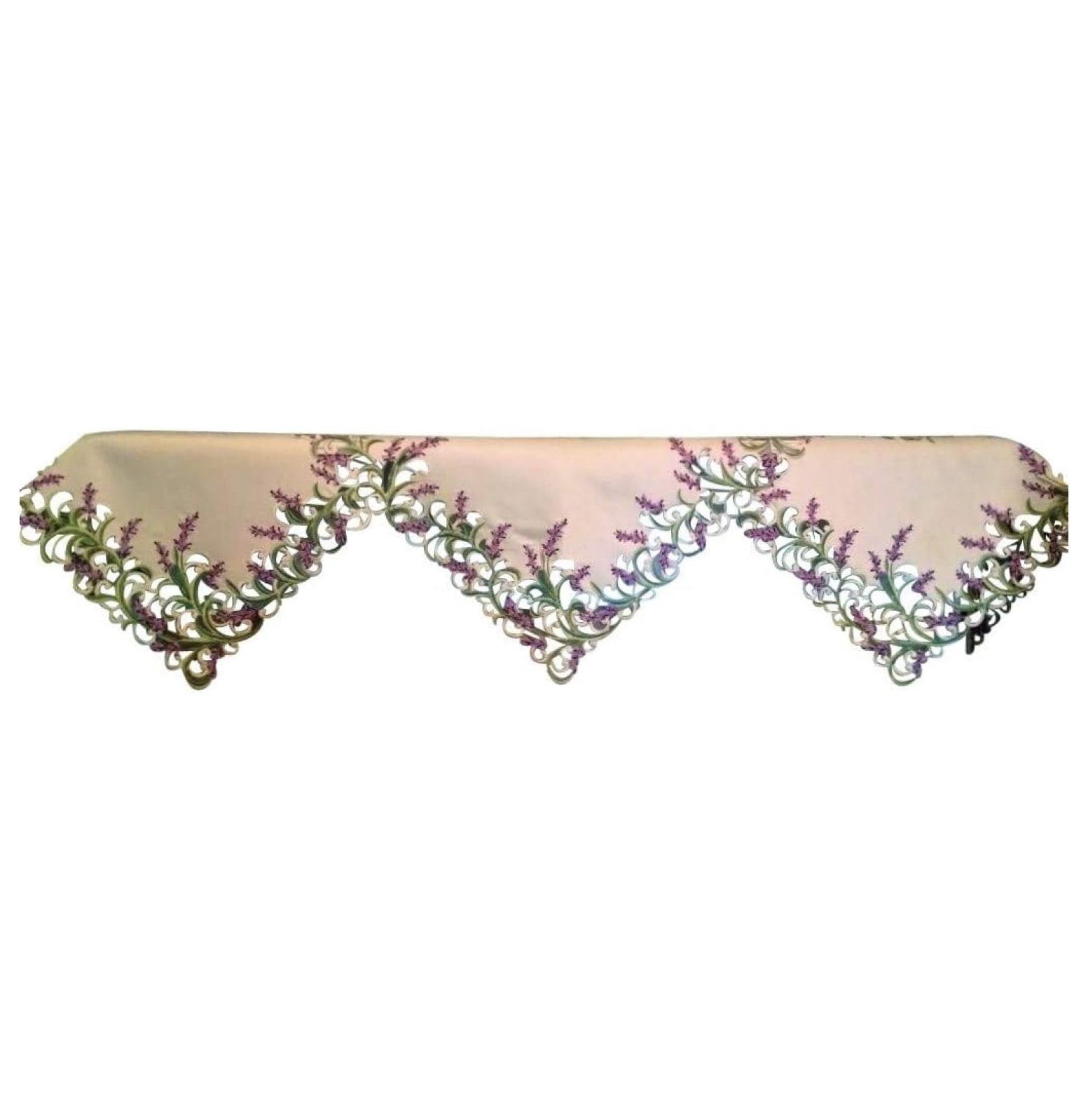 Fireplace Mantel Runner with Purple Lavender Lilac Flowers on Antique ...