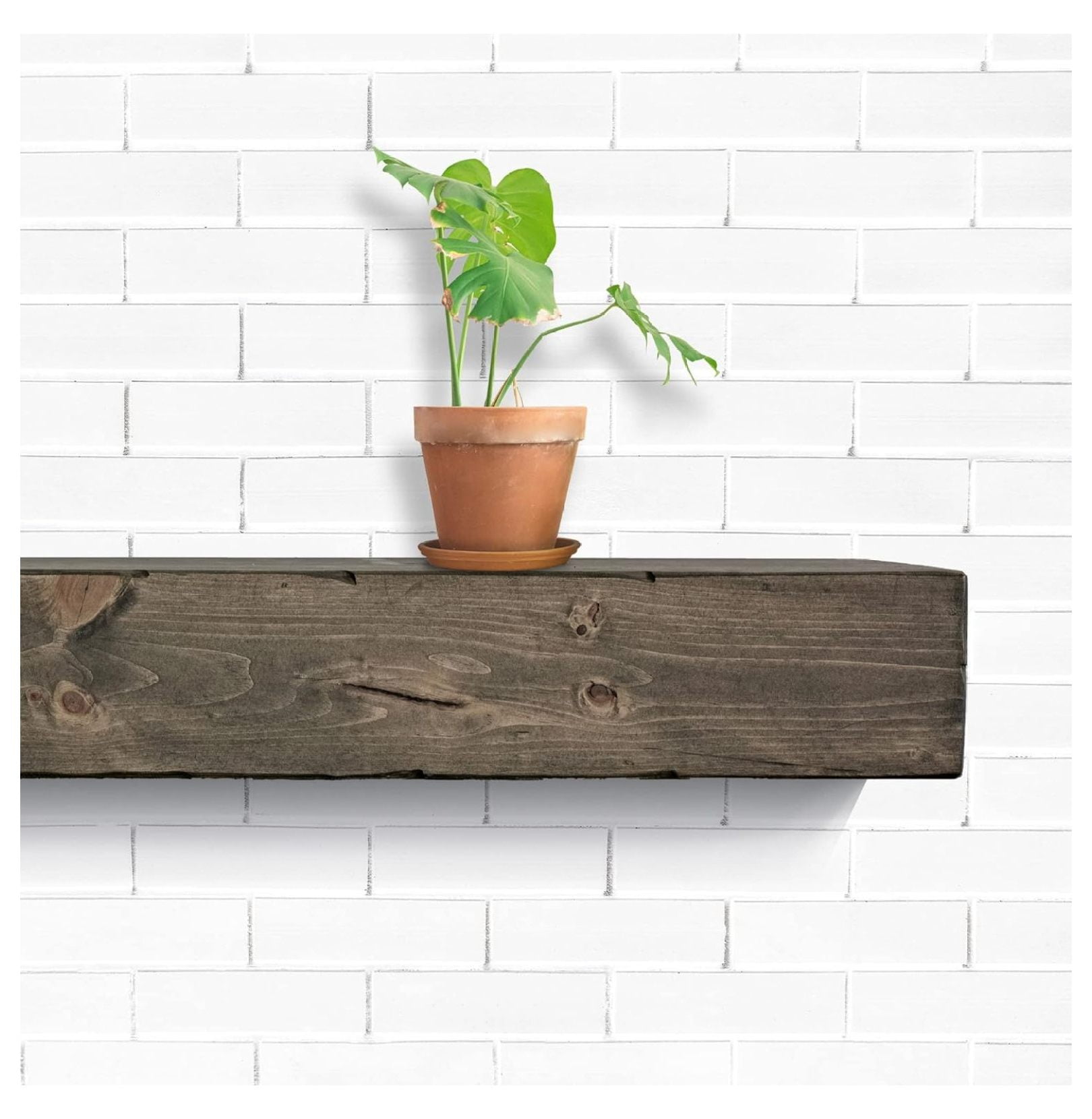 Fireplace Mantel, Rustic, Shelf, Floating Mantle, Real Wood, Beam ...