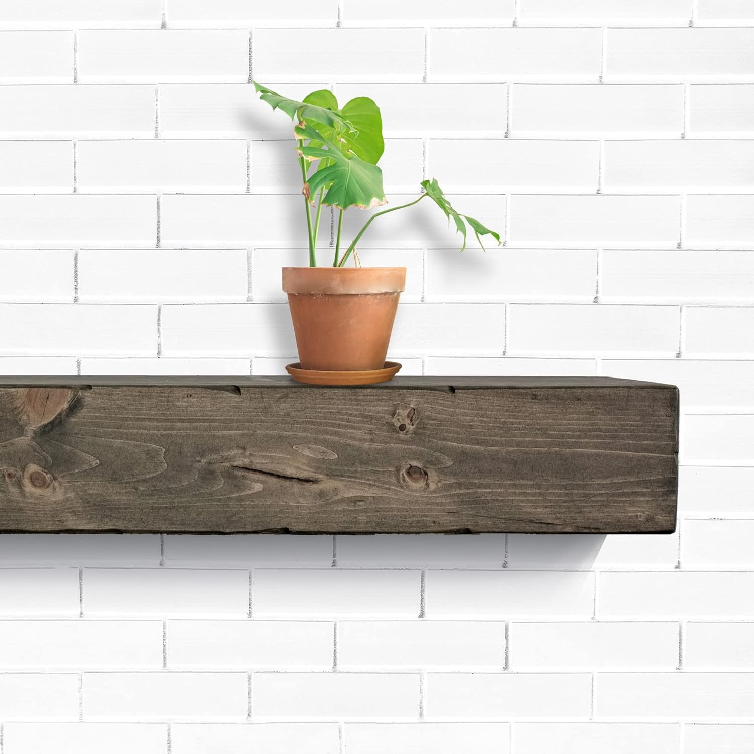 Fireplace Mantel, Rustic, Shelf, Floating Mantle, Real Wood, Beam ...