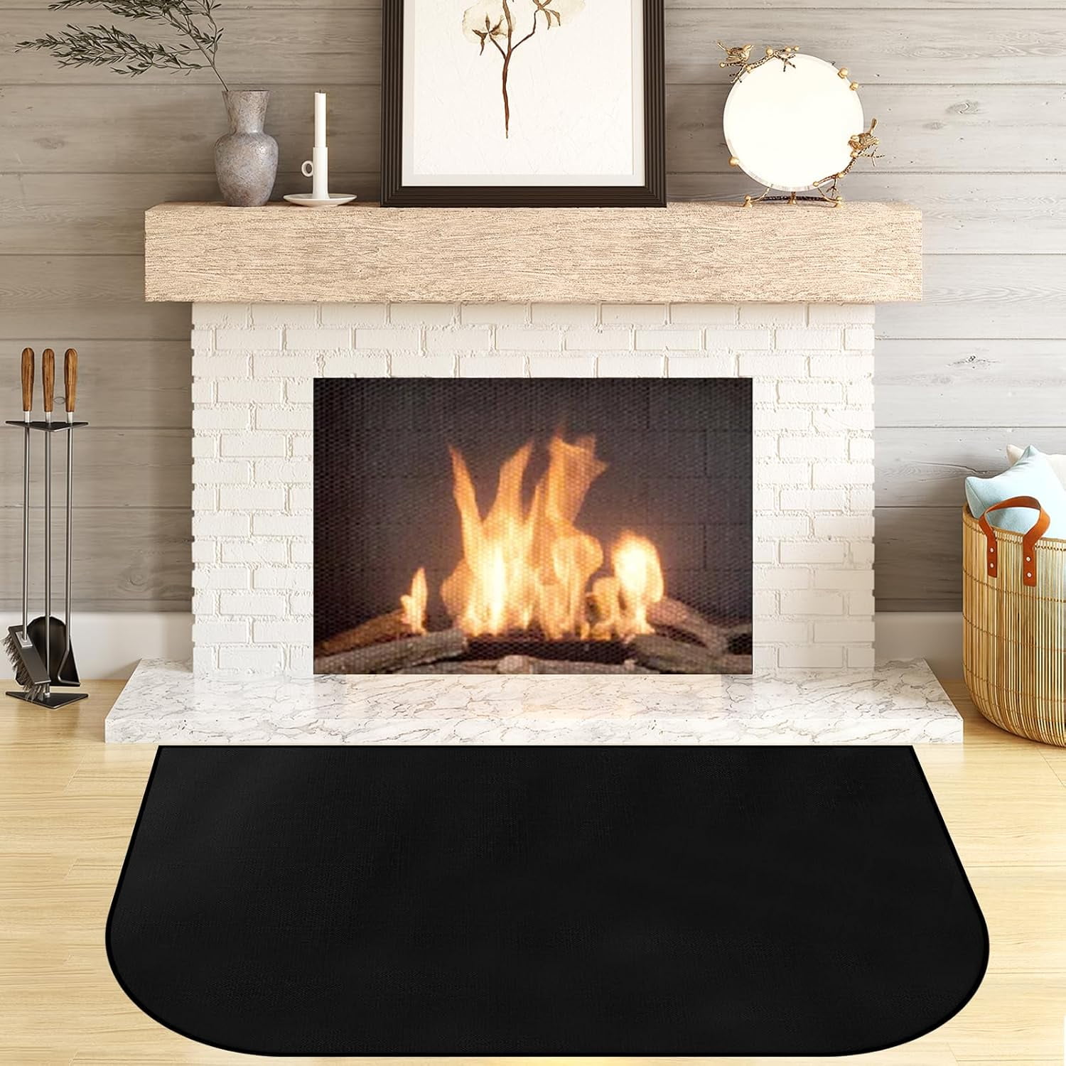 Fireplace Mat, Hearth Rug Fireproof, Fireplace Floor Mat, Fireproof Rug ...