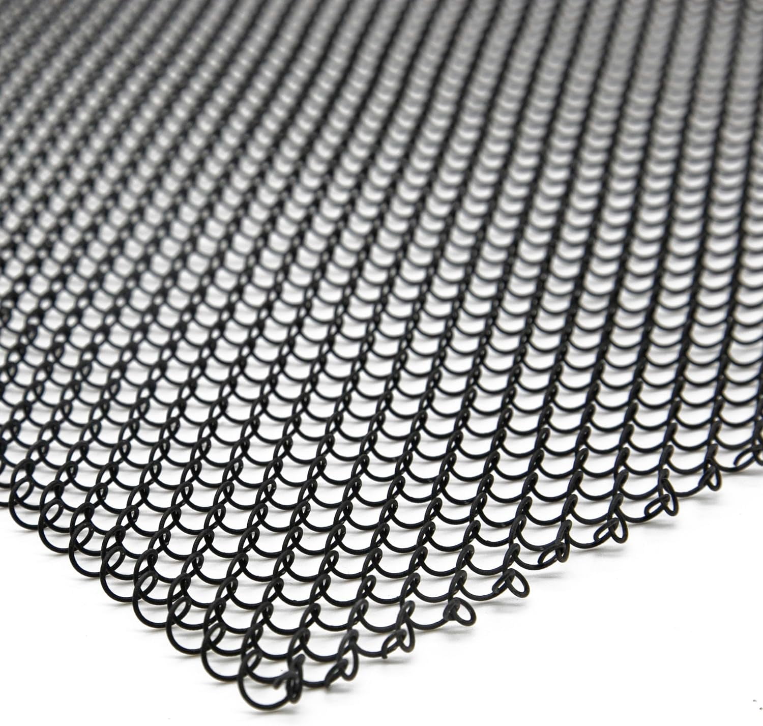 Fireplace Mesh Screen Curtain 23” High, Two 24" Wide Panels, Black ...