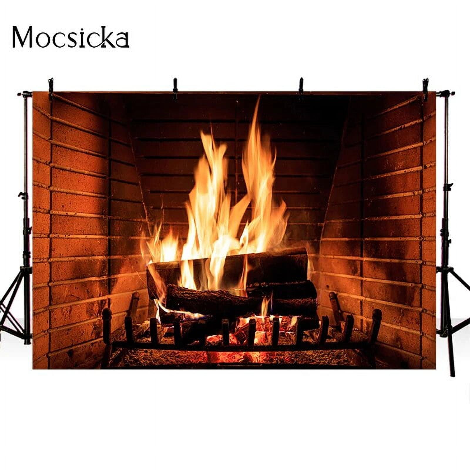 Fireplace Photography Backdrop Christmas Fireplace Background ...