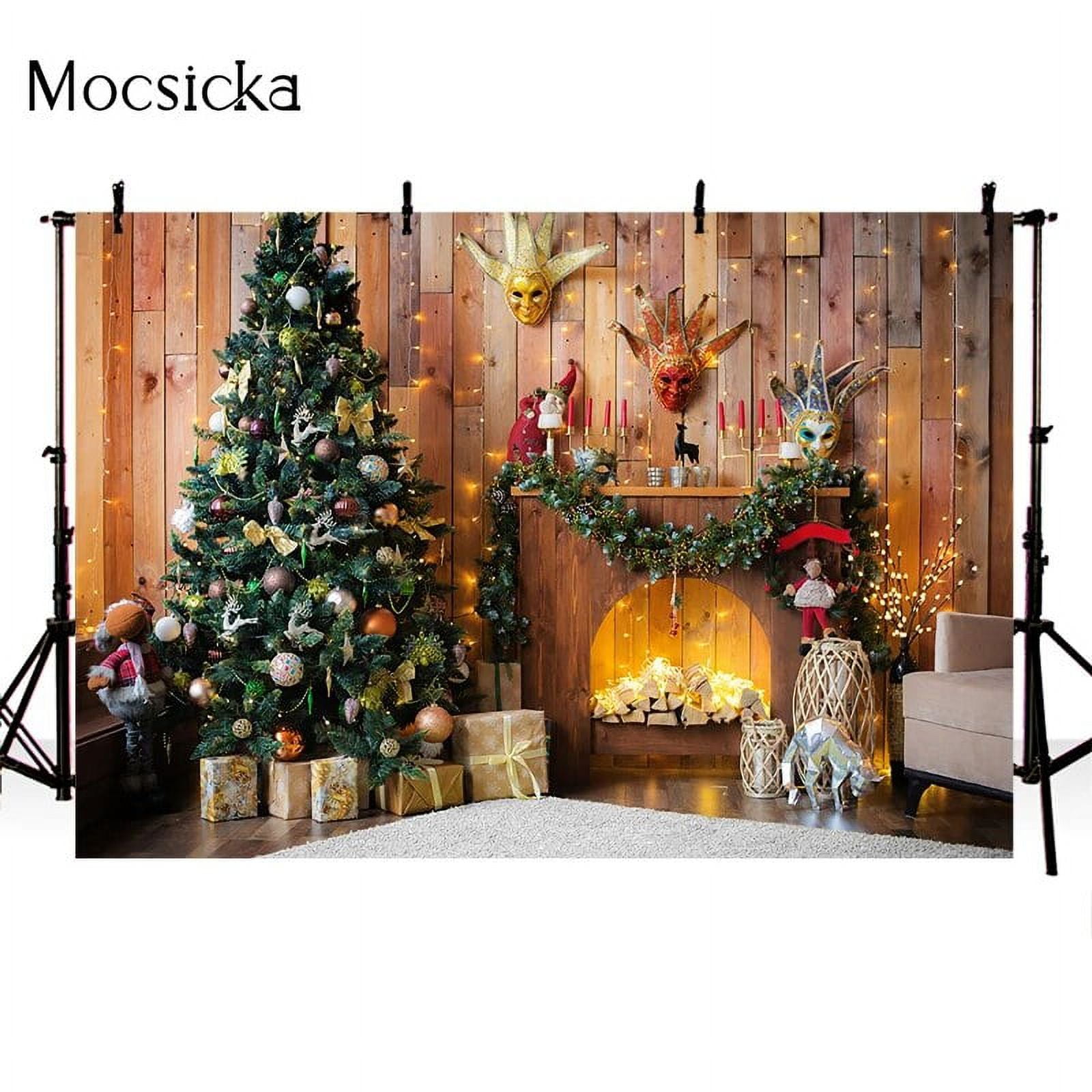 Fireplace Photography Backdrop Christmas Fireplace Background ...