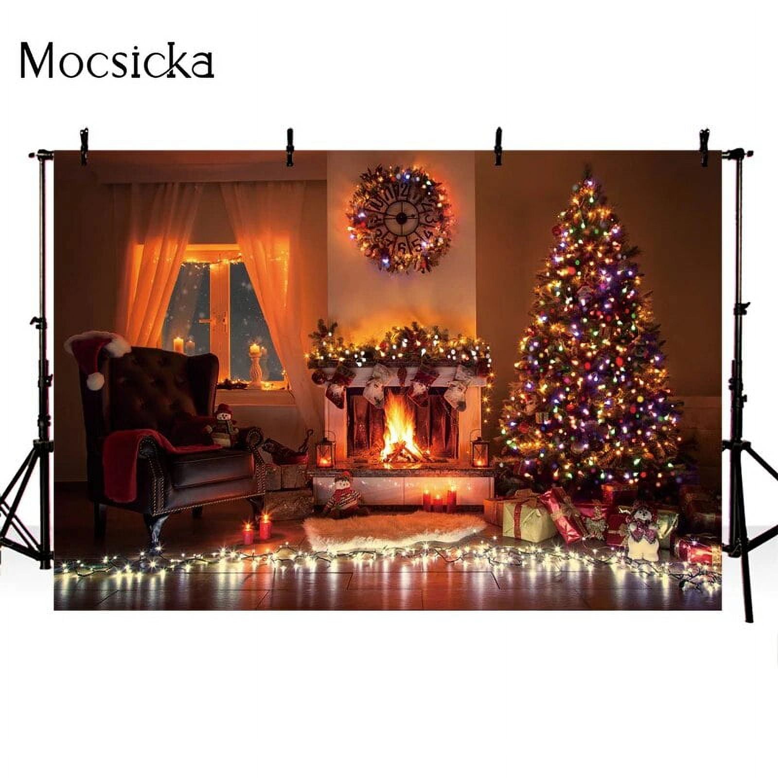 Fireplace Photography Backdrop Christmas Fireplace Background ...