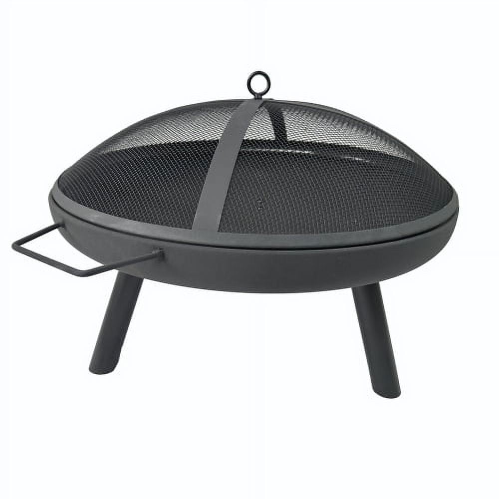 Portable Fire Pit Grill for Backyard Parties and Camping - Round Iron ...