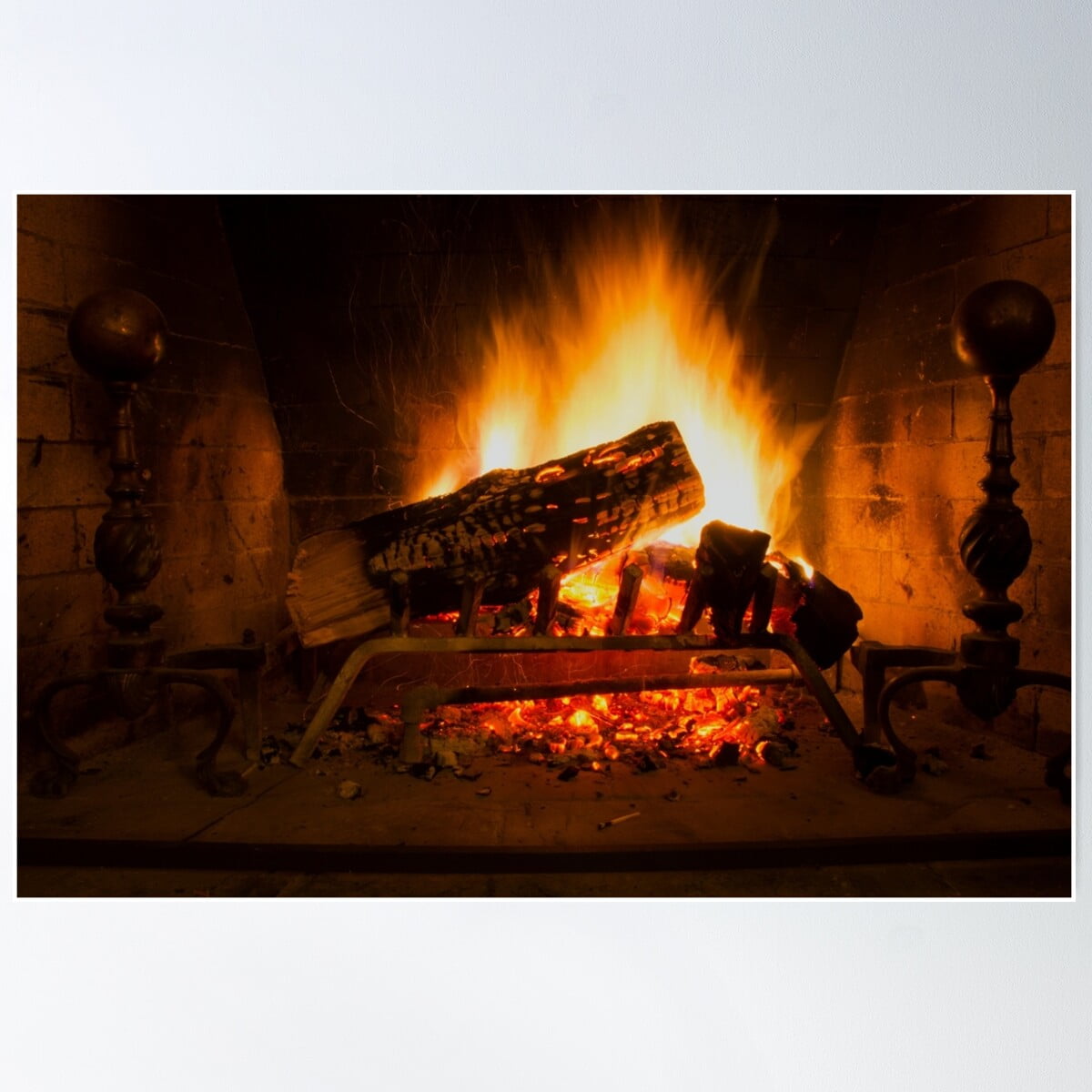 Fireplace Poster, 12x18 UNFRAMED - Walmart.com