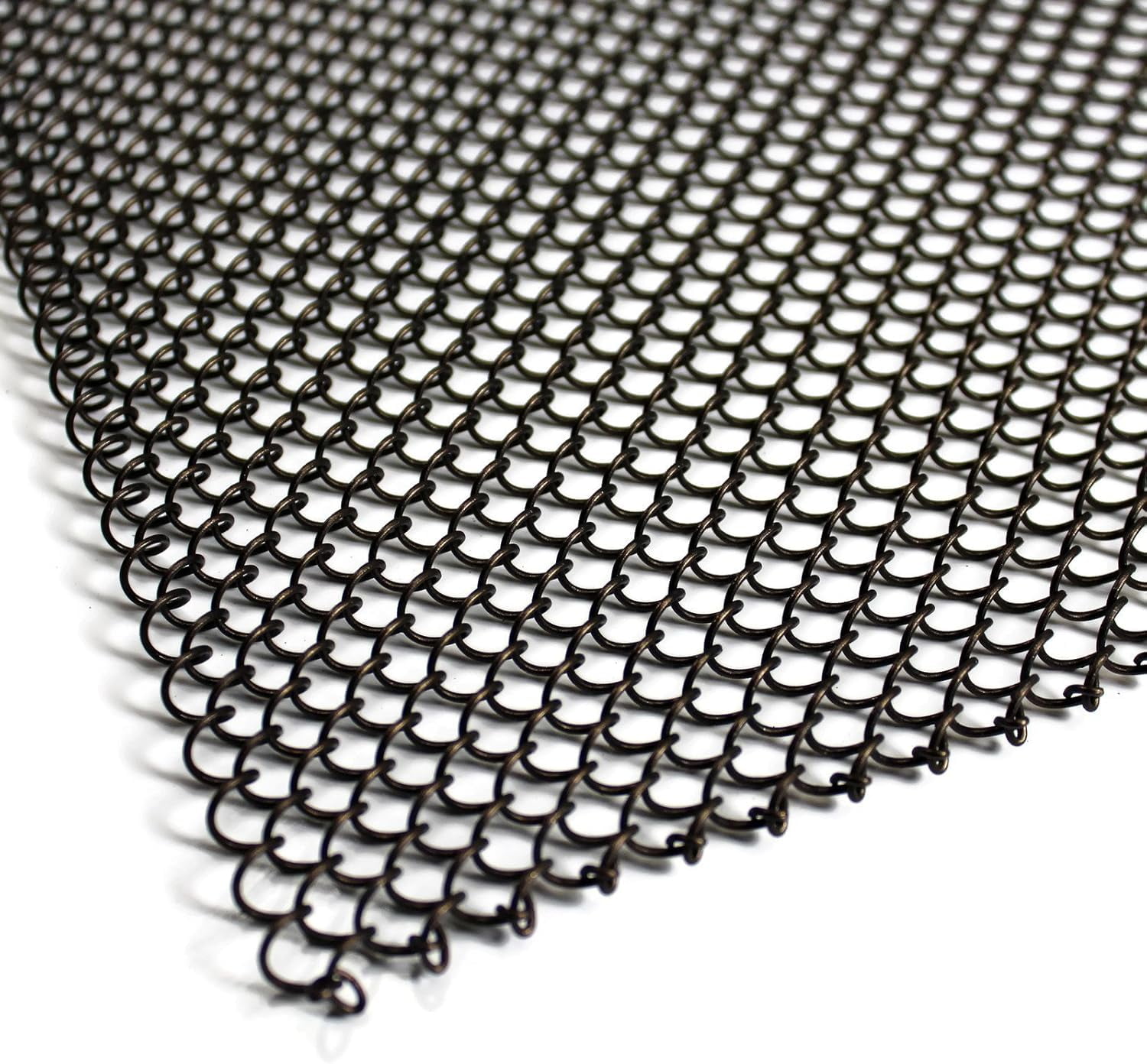 Fireplace Screen Mesh Curtain 17" High (Made in USA) Two 24" Wide ...