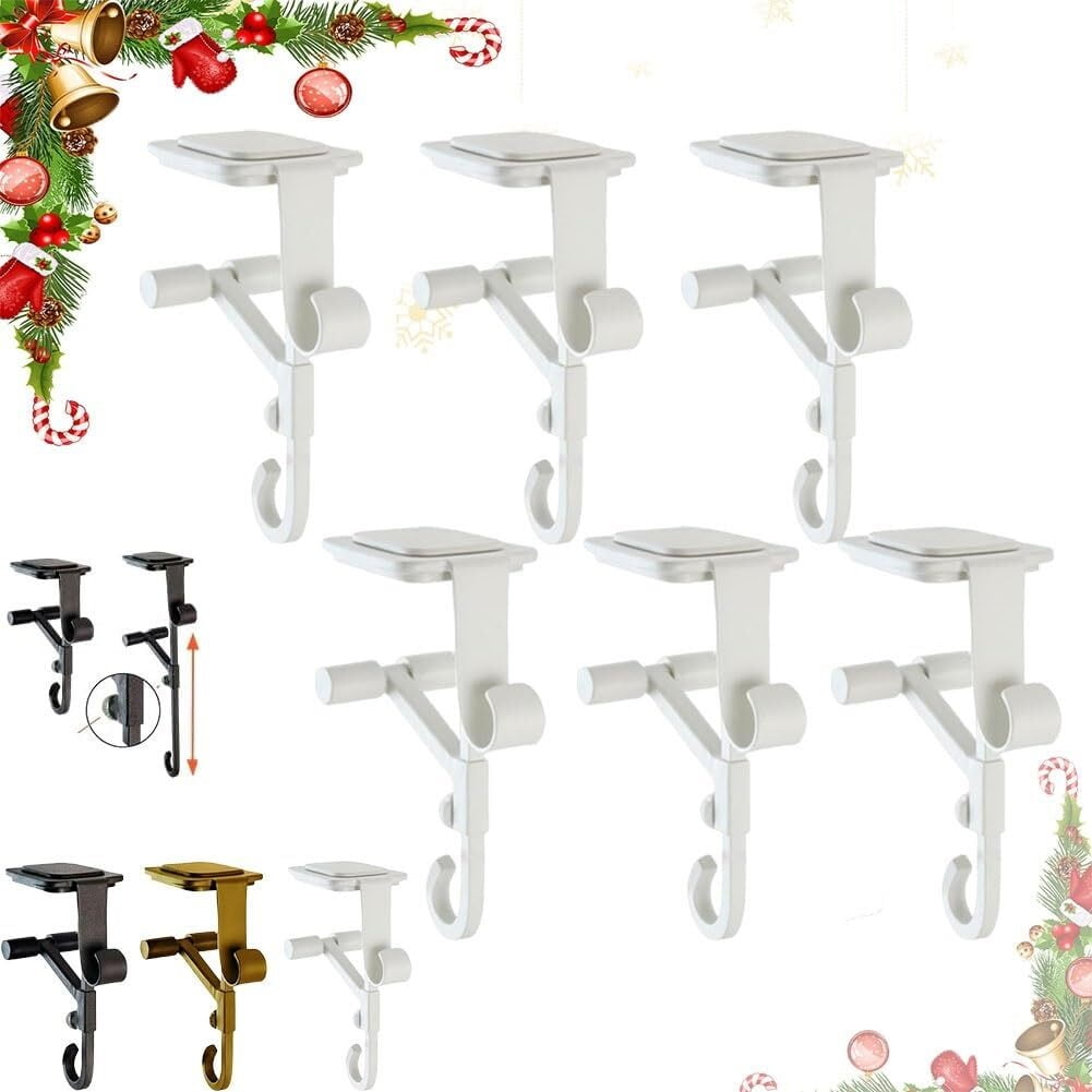 Fireplace Stocking and Garland Hanger, 2 in 1 Adjustable Christmas ...