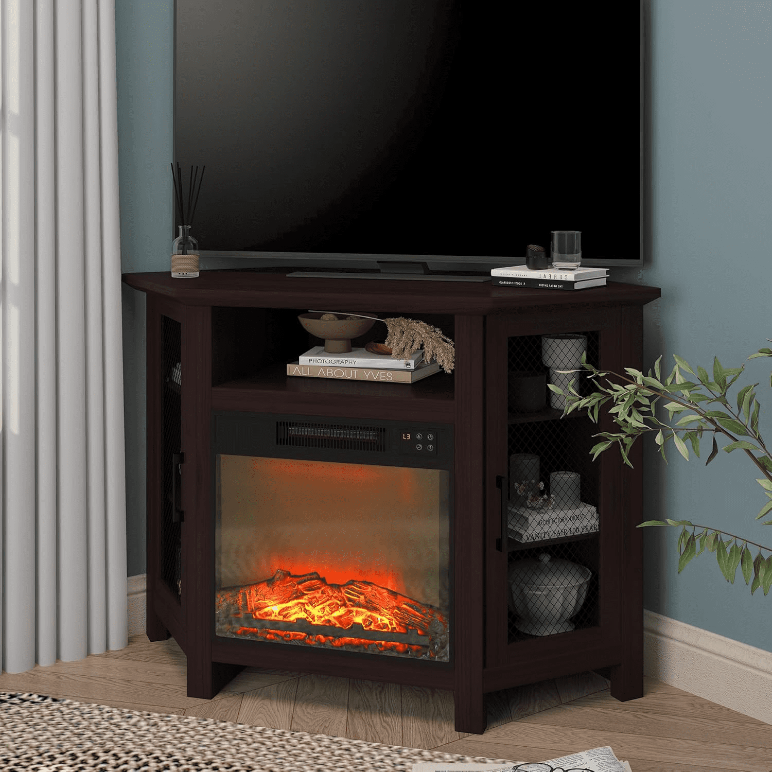 Fireplace TV Stand Set 47inches Entertainment Center with Fireplace ...