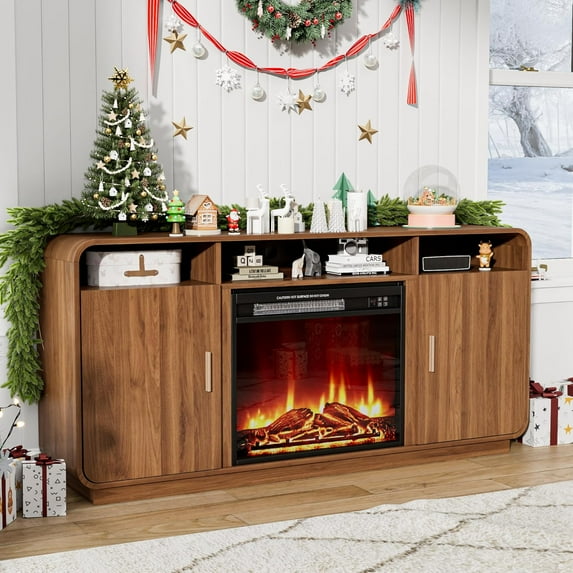 Fireplace TV Stand for TVs Up to 65”, Entertainment Center with 23 ...