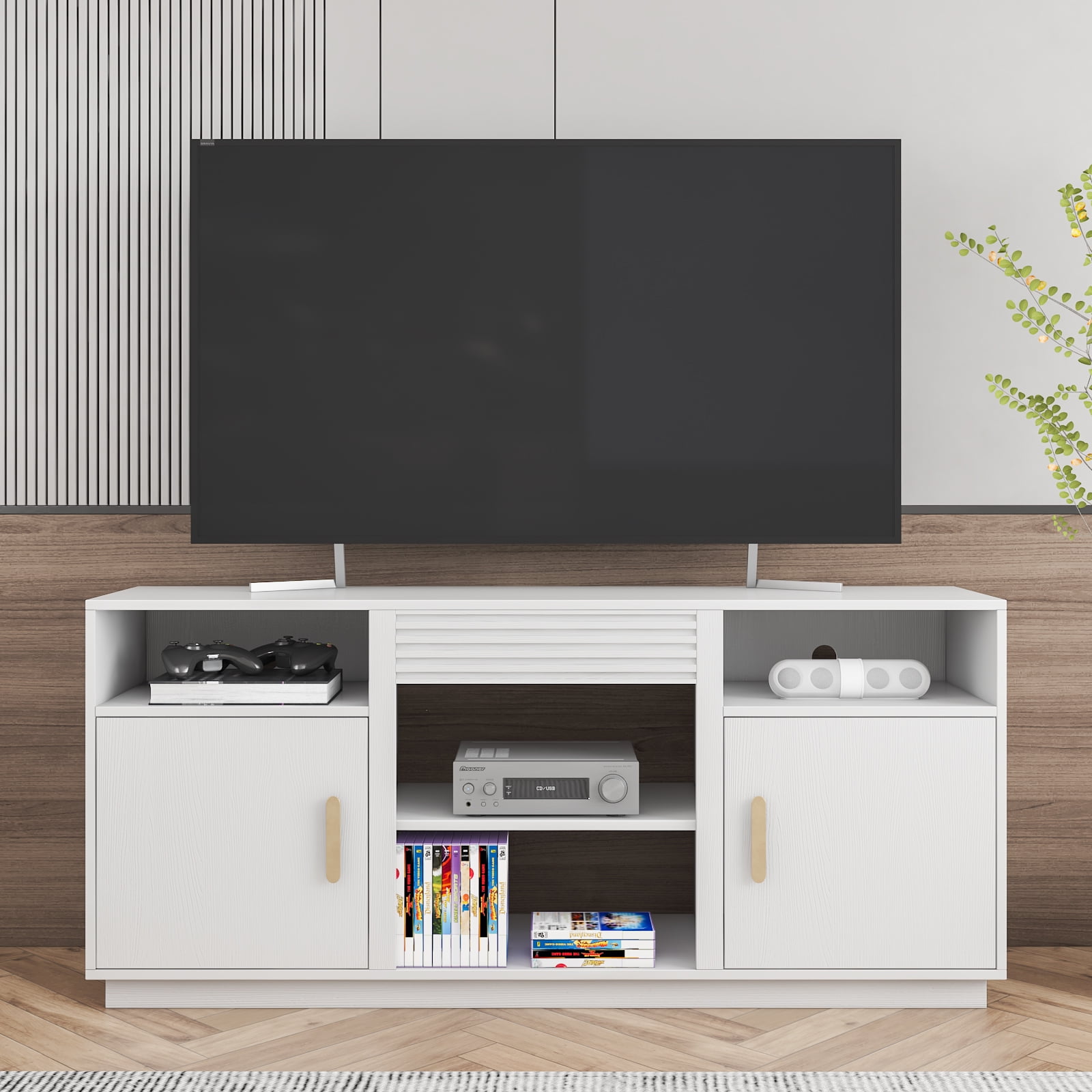 Fireplace TV Stand for TVs up to 63'' Modern Entertainment Center with ...