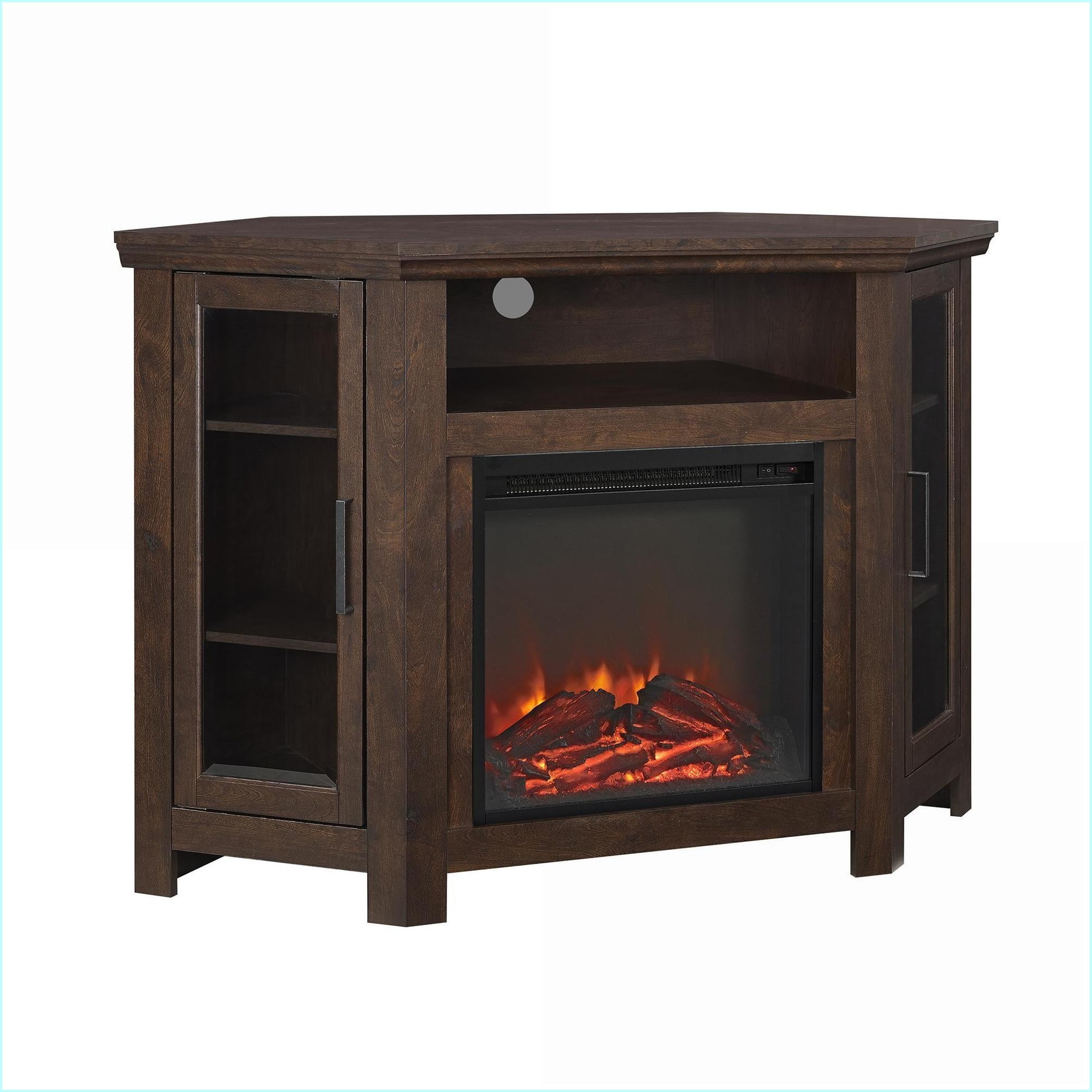 Fireplace TV Stand for Up to 55” TVs, Traditional Corner Design ...