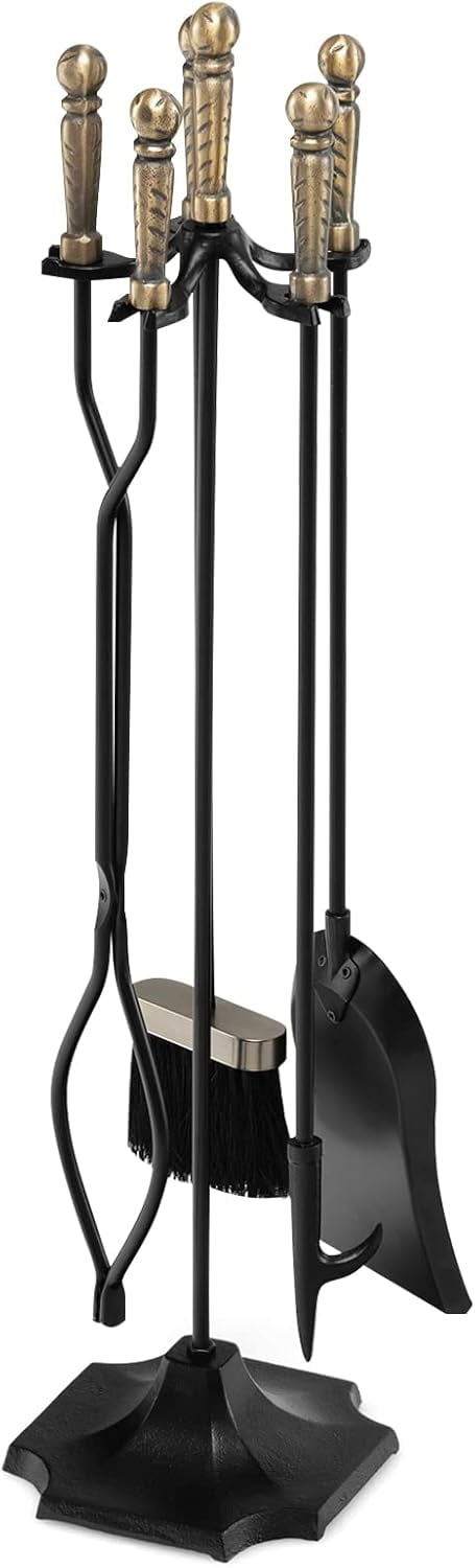 Fireplace Tool Set, Outdoor Modern Fireplace Tools with Poker, Shovel ...
