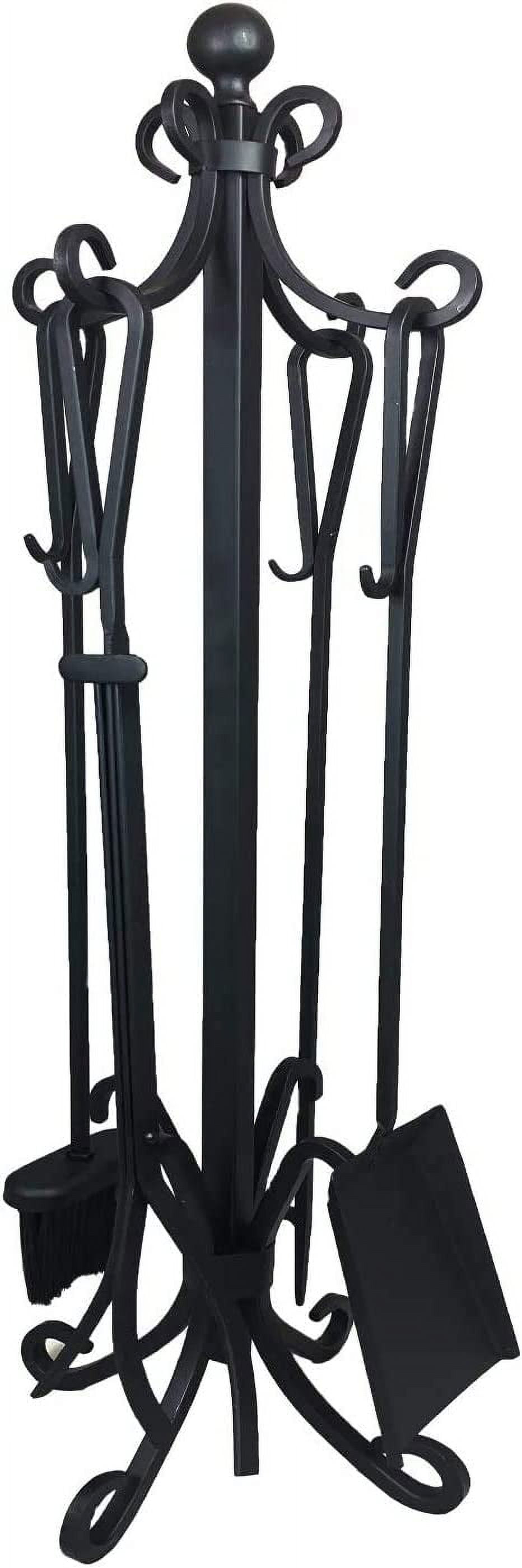 Fireplace Toolset – 5 Piece Fireplace Toolset – Strong Cast Iron ...