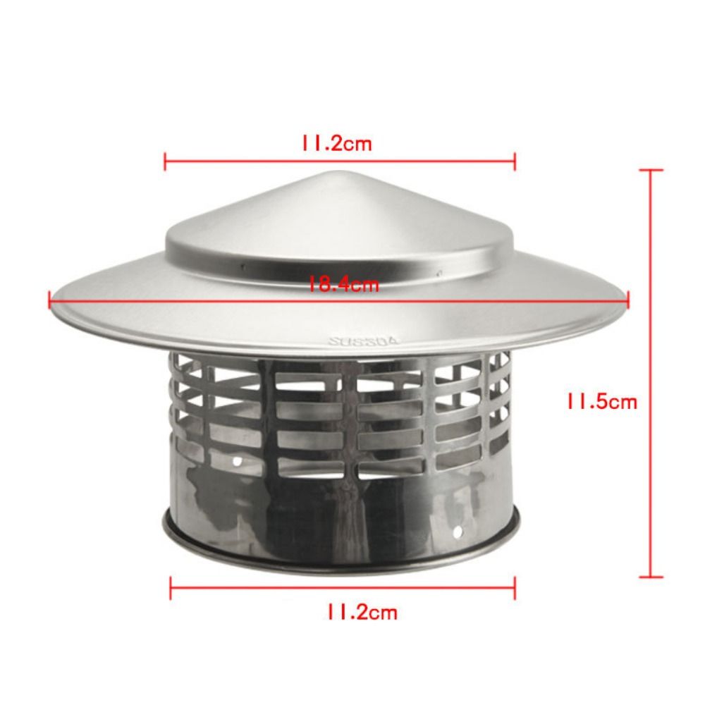 Fireplaces Smoke Exhaust Hood Stainles Steel 75-200mm Rain Pipe Cap ...