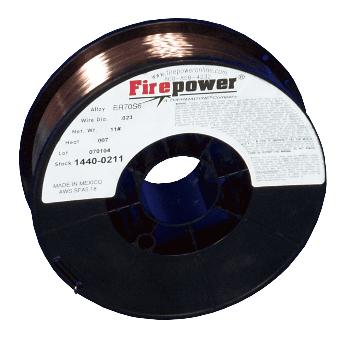 Firepower 1440-0211 ER70S-6 Mild Steel Welding Wire.023" 11 Lbs ...