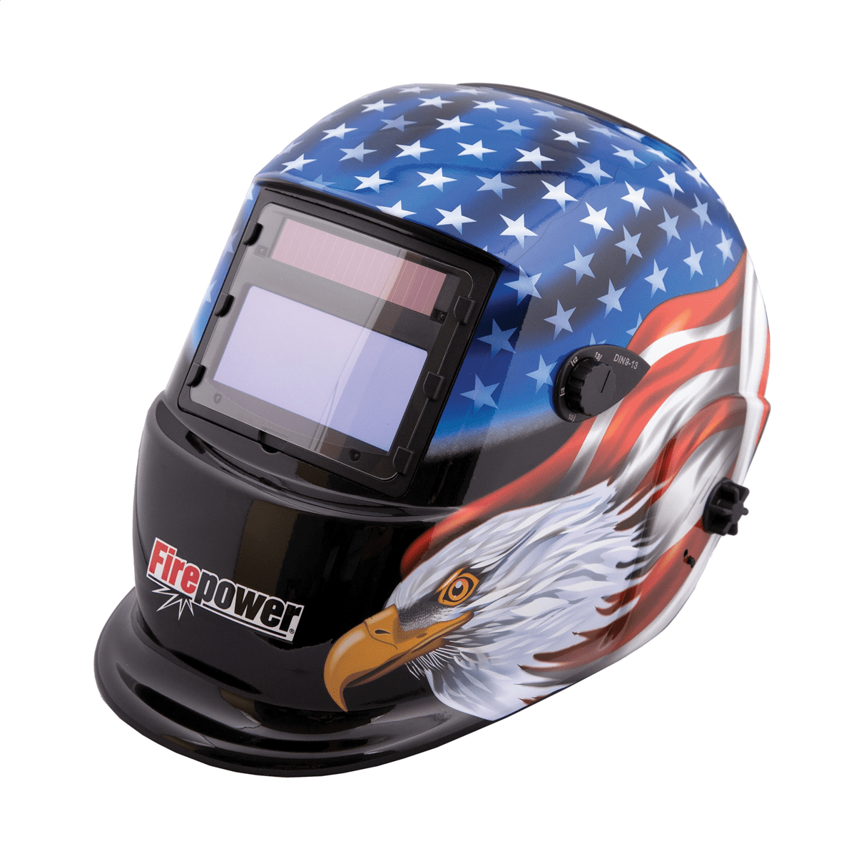 Firepower 1441-0087 Auto-Darkening Welding Helmet, Stars & Stripes ...