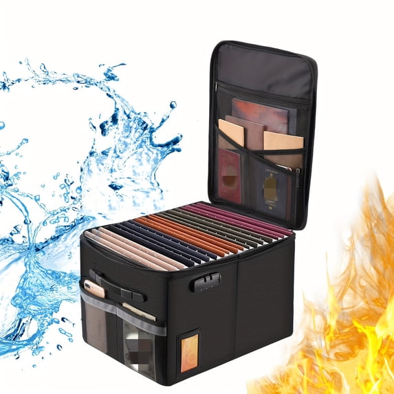Fireproof And Waterproof Document Storage Box, Foldable Storage Box ...