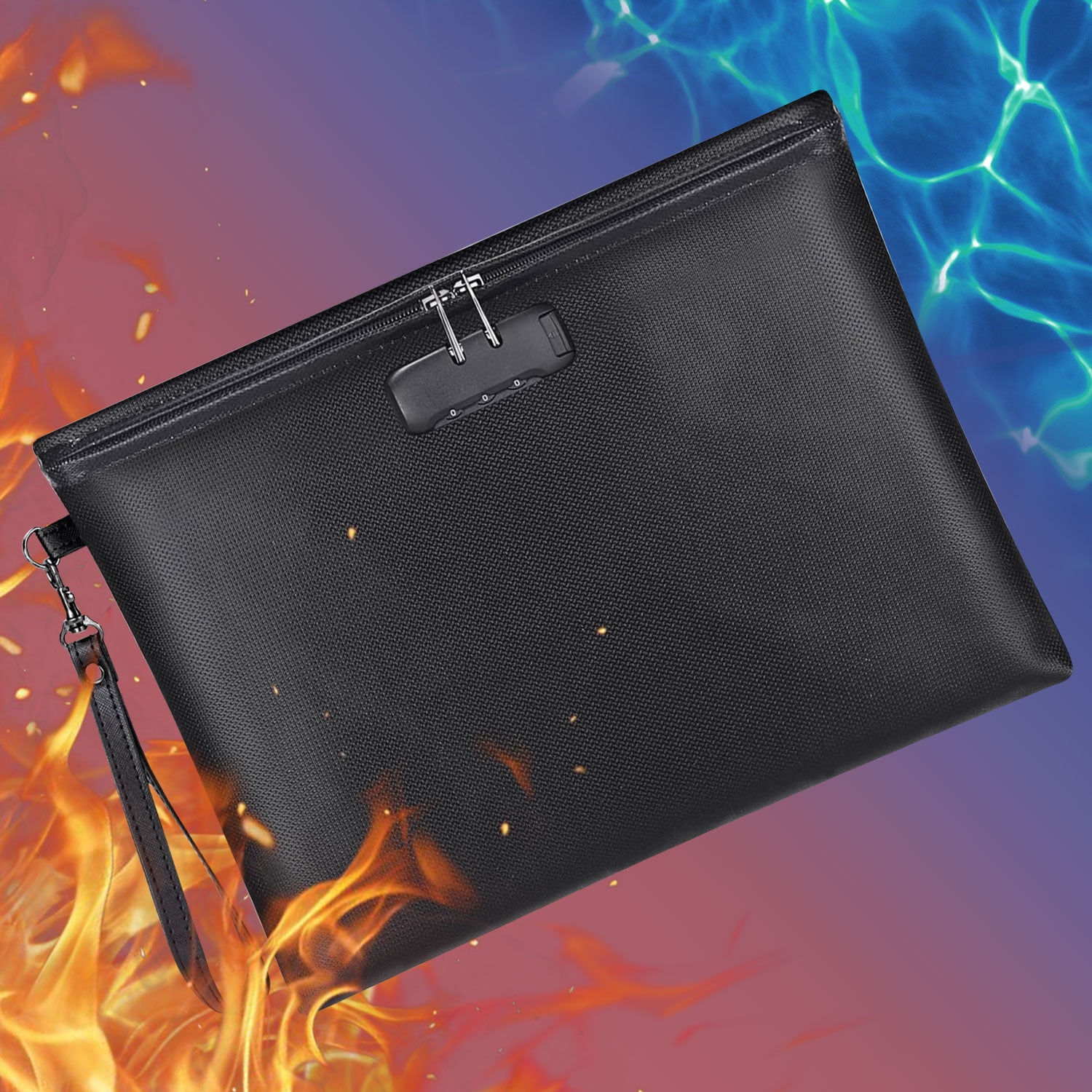 Fireproof Bag with Lock, 14.1"x 9.8" Waterproof Document Bag with ...