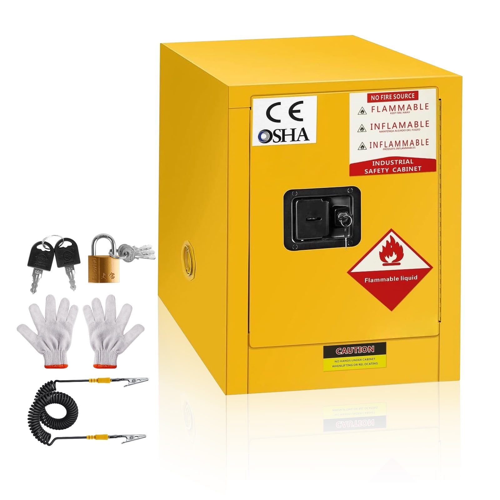 Fireproof Cabinet, Double-Walled Steel Design, 3-Point Lock System ...