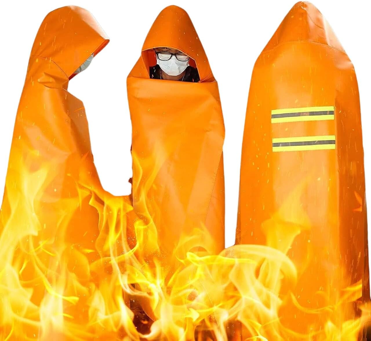 Fireproof Cloak, Fire Escape Cloak, Extra Big Fireproof Fiber Cape ...
