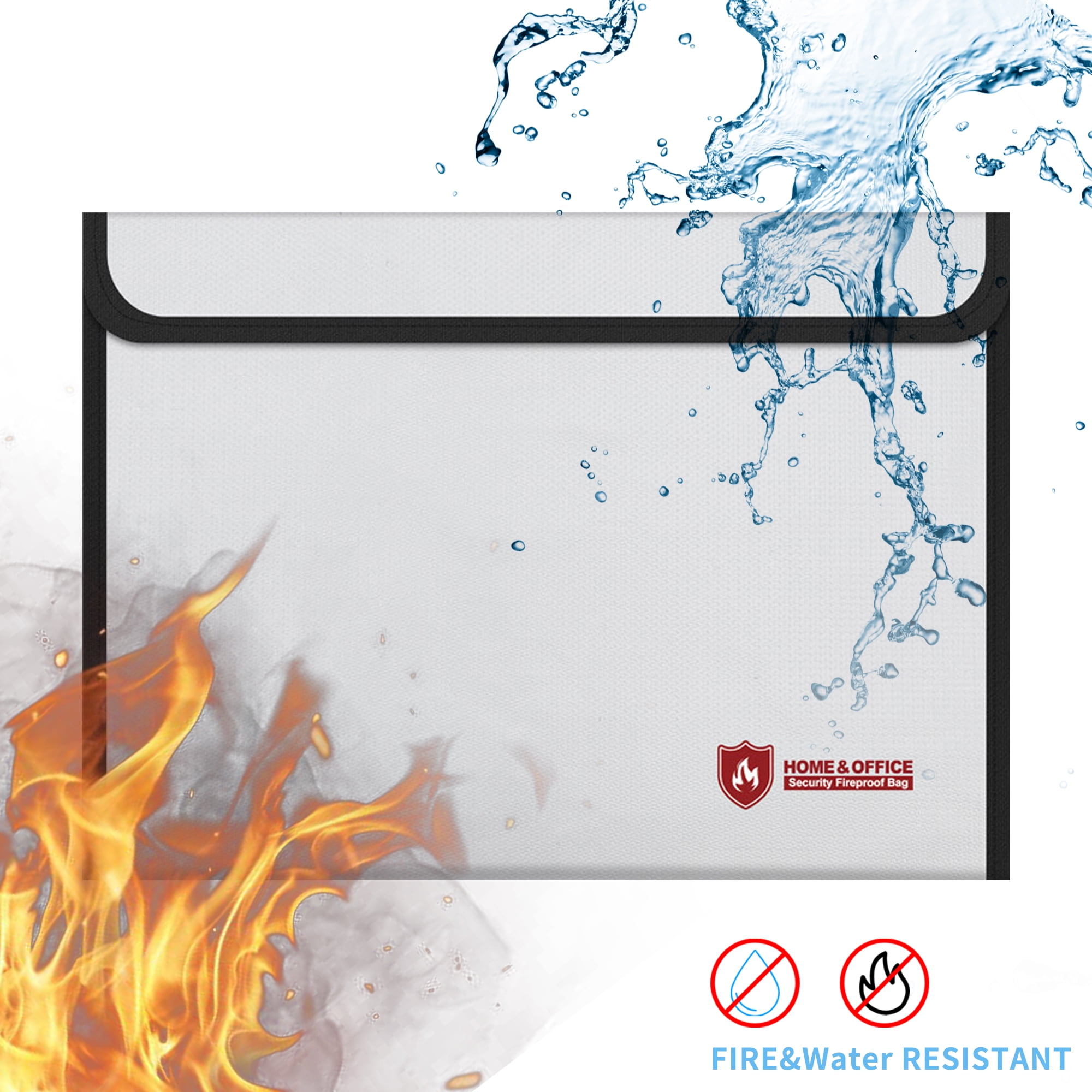 Fireproof Document Bag, 15*11'' Waterproof and Fireproof Money Bag ...