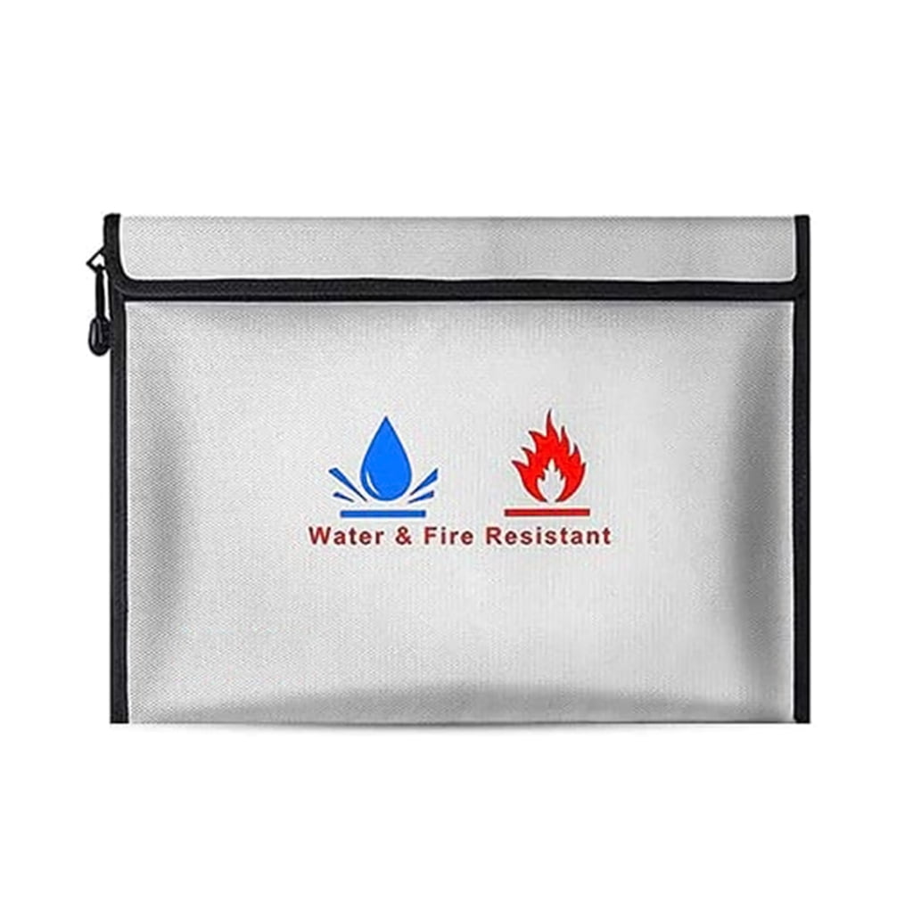 Fireproof Document Bag, Fireproof Waterproof Money Bag File Bag with ...