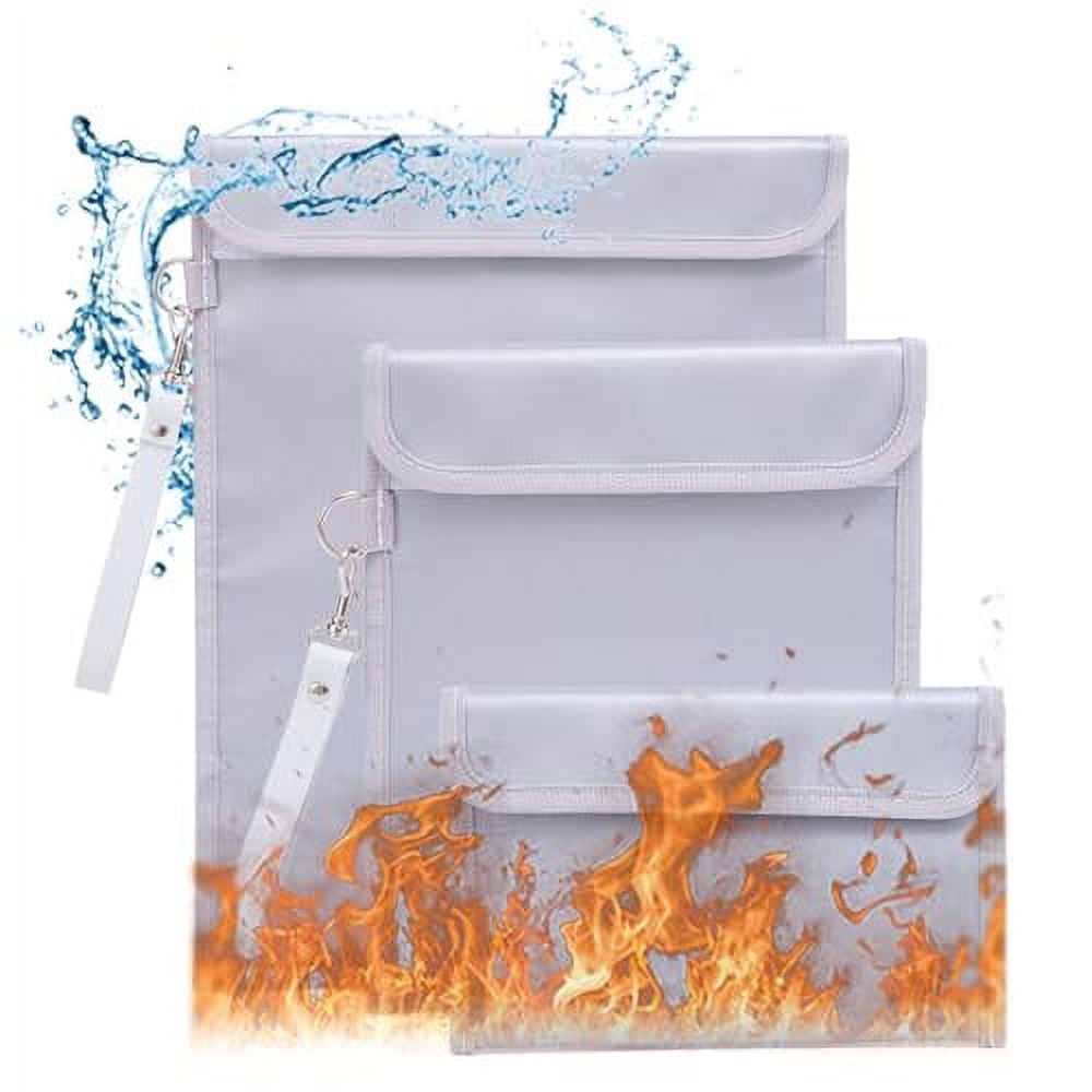 Fireproof Document Bag,Large Fireproof Document Box 16.5x12.2x4” Fire ...