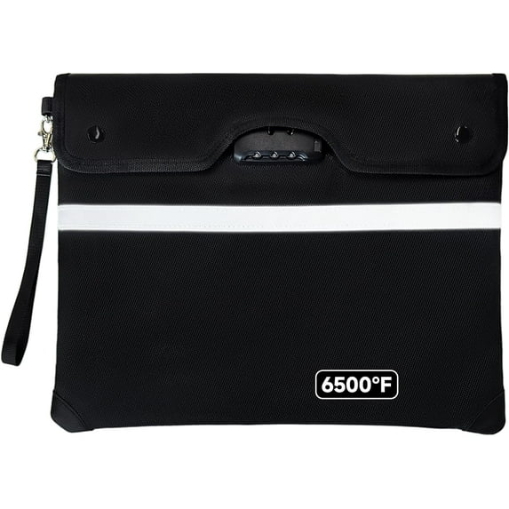 Fireproof Document Bag with Lock | Waterproof Heat Insulated Material ...