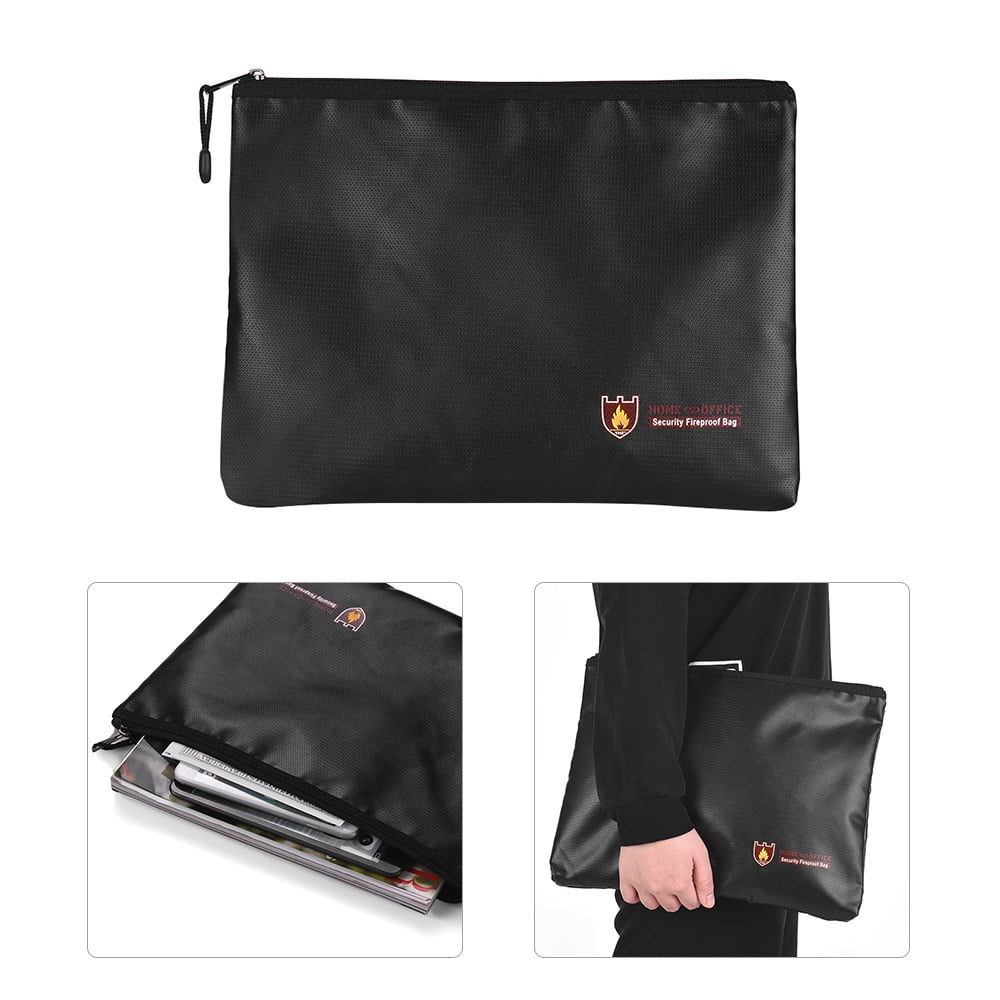 Fireproof Document Bag Silicone Coated Fiberglass Money Bag Pouch ...