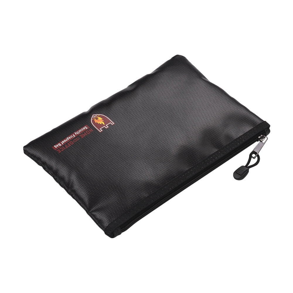 Fireproof Document Bag Silicone Coated Fiberglass Money Bag Pouch ...