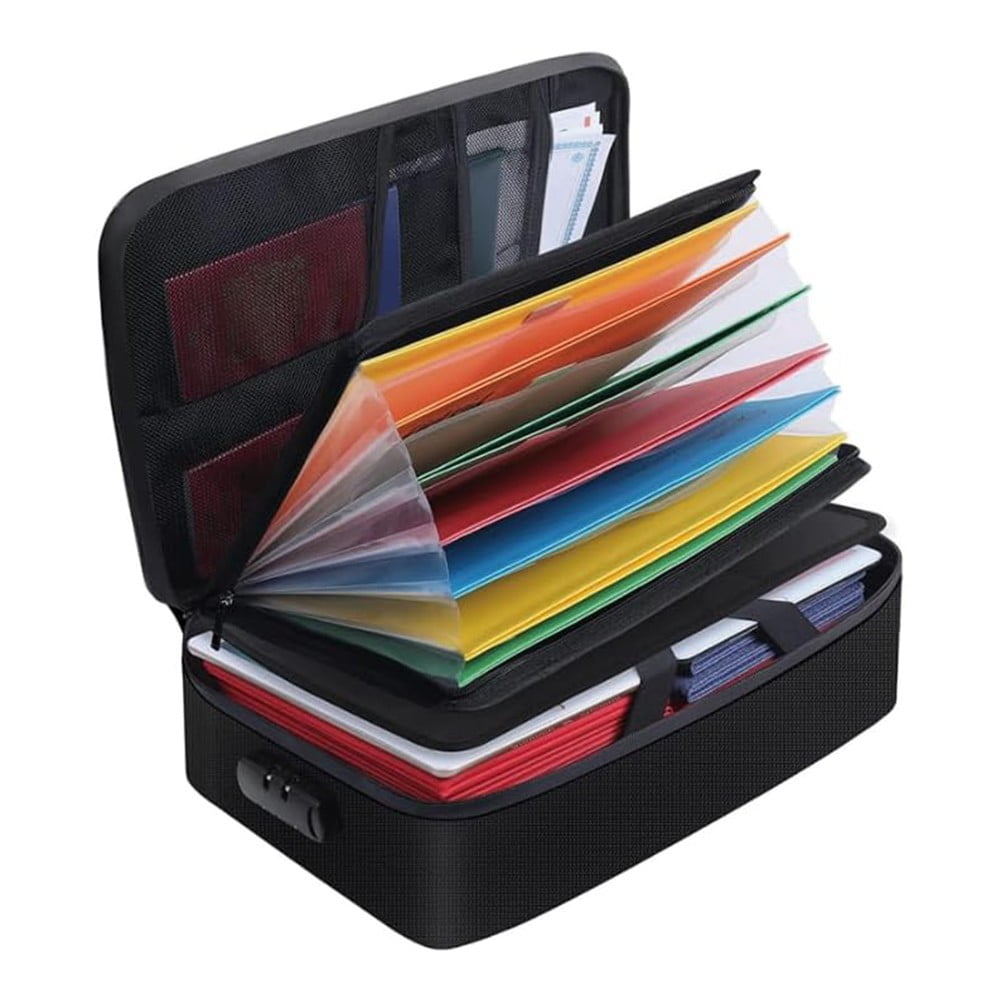 Fireproof Document Bag Storage Box for Important Documents with 7 ...