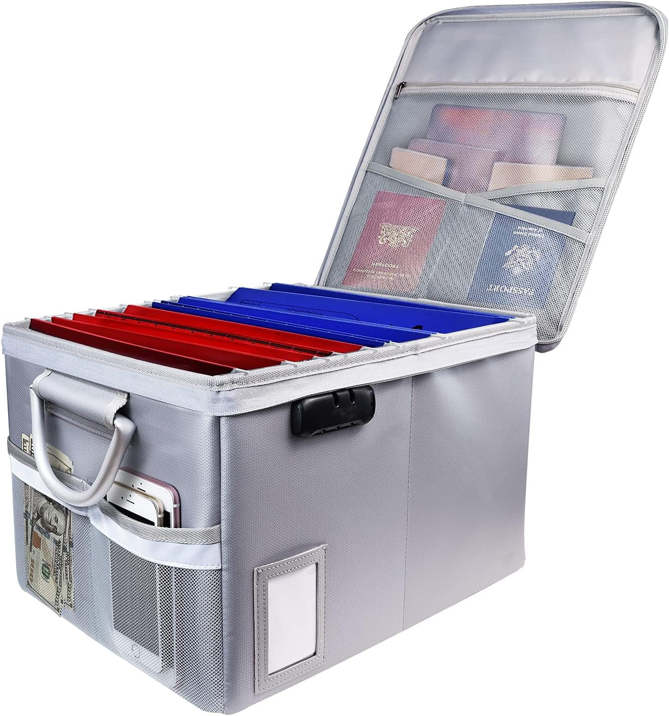 Fireproof Document Box File Organizer Box, Fireproof File Cabinet Box ...