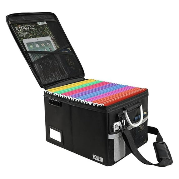 Fireproof Document Box, File Organizer for Hanging Files, Portable Safe ...