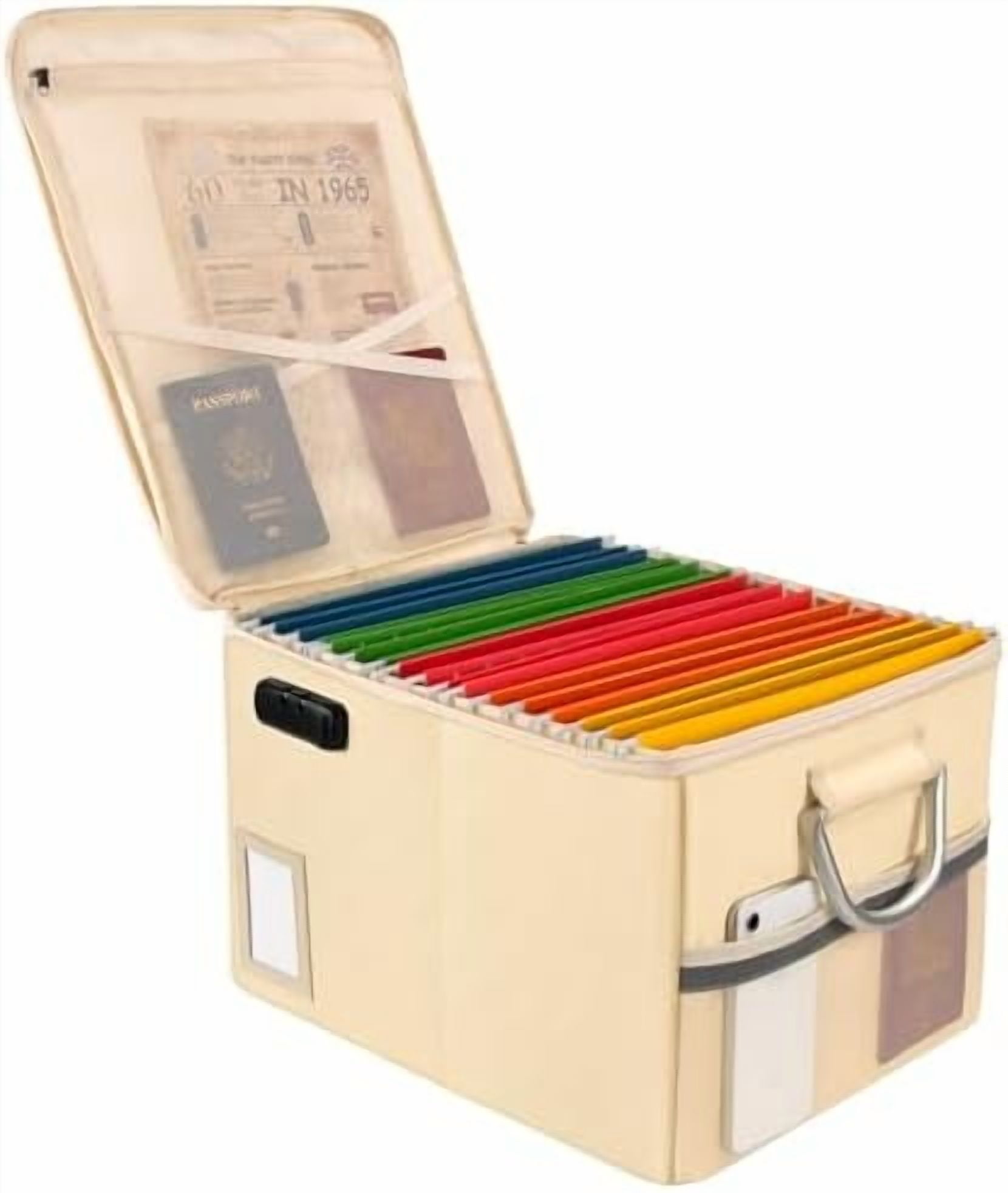 Fireproof Document Box, Fire Proof Safe Box for Home Document Organizer ...