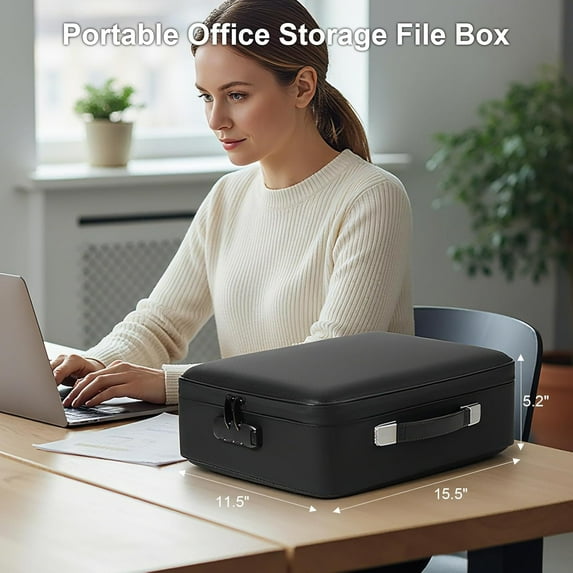 Fireproof Document Box, Fireproof Important Document Organizer Hard ...