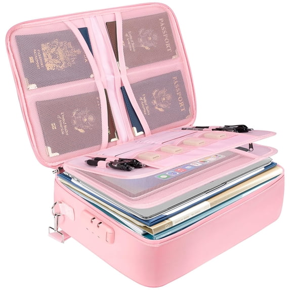 Fireproof Document Box with Lock, Portable Fireproof Document Bag ...