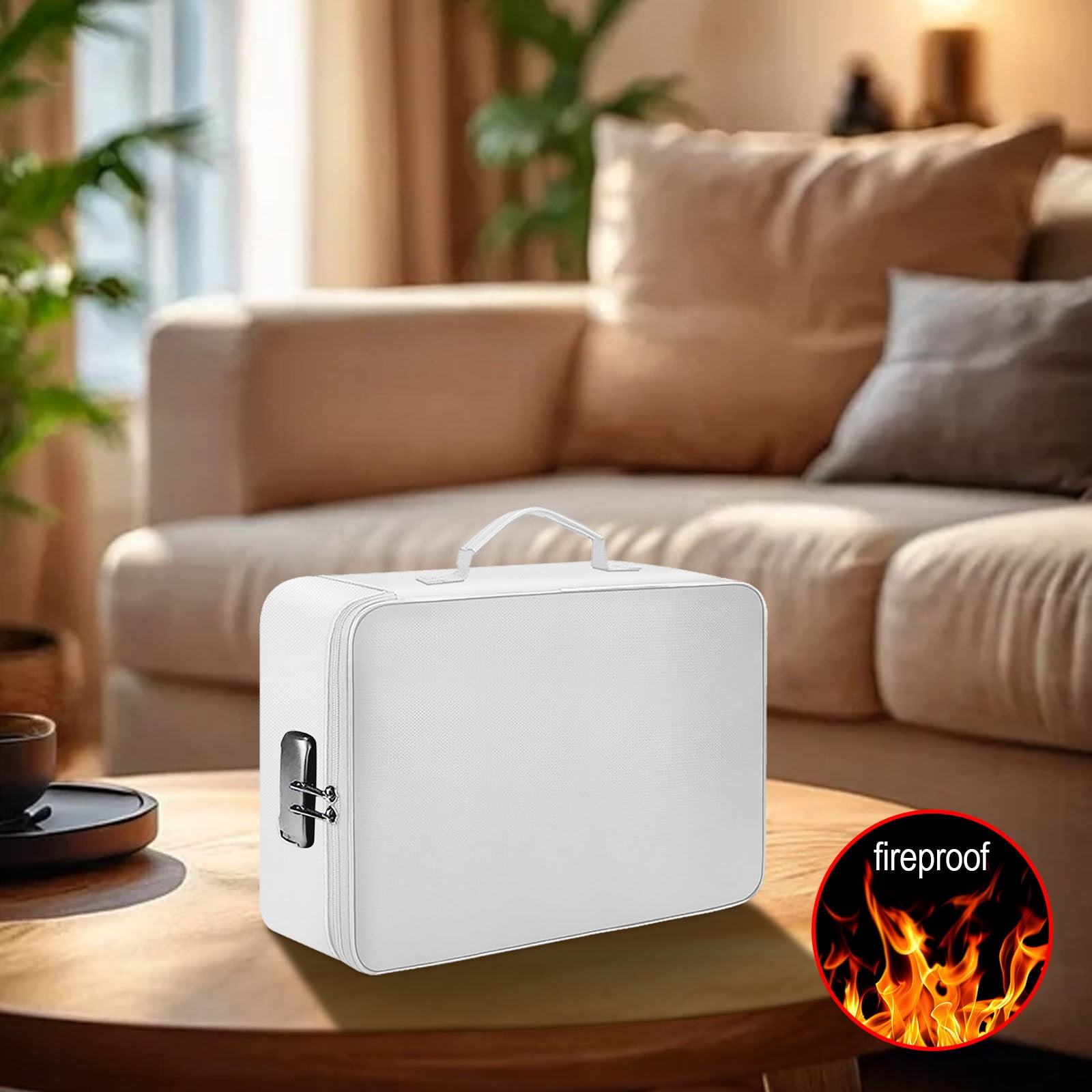 Fireproof Document Box,Waterproof File Organiser,Portable Home Fire ...
