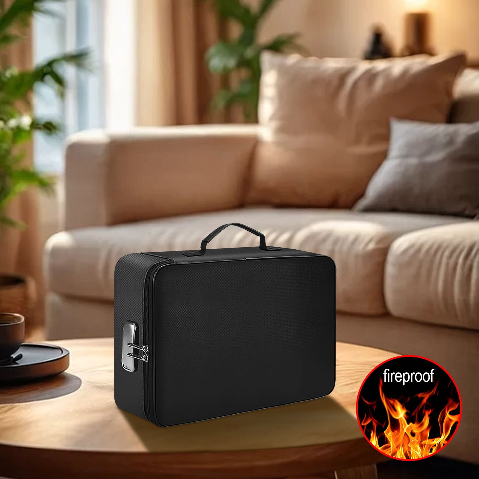 Fireproof Document Box,Waterproof File Organiser,Portable Home Fire ...