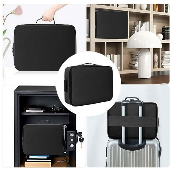 Fireproof Document File Organiser Portable Home Fire Lockable Storage ...
