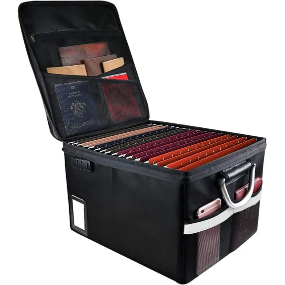 Fireproof Document File Organizer Box, Fireproof Safe Box with Lock ...