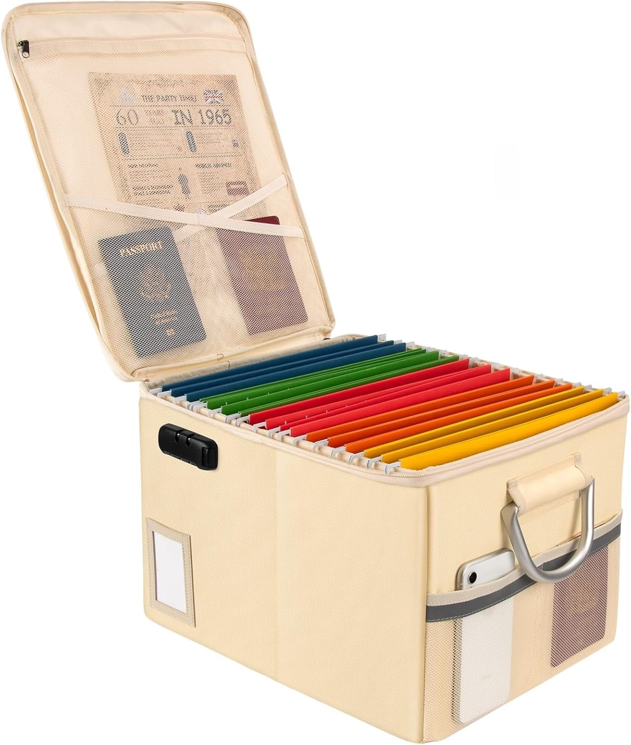 Fireproof Document File Organizer Box, Fireproof Safe Box with Lock ...