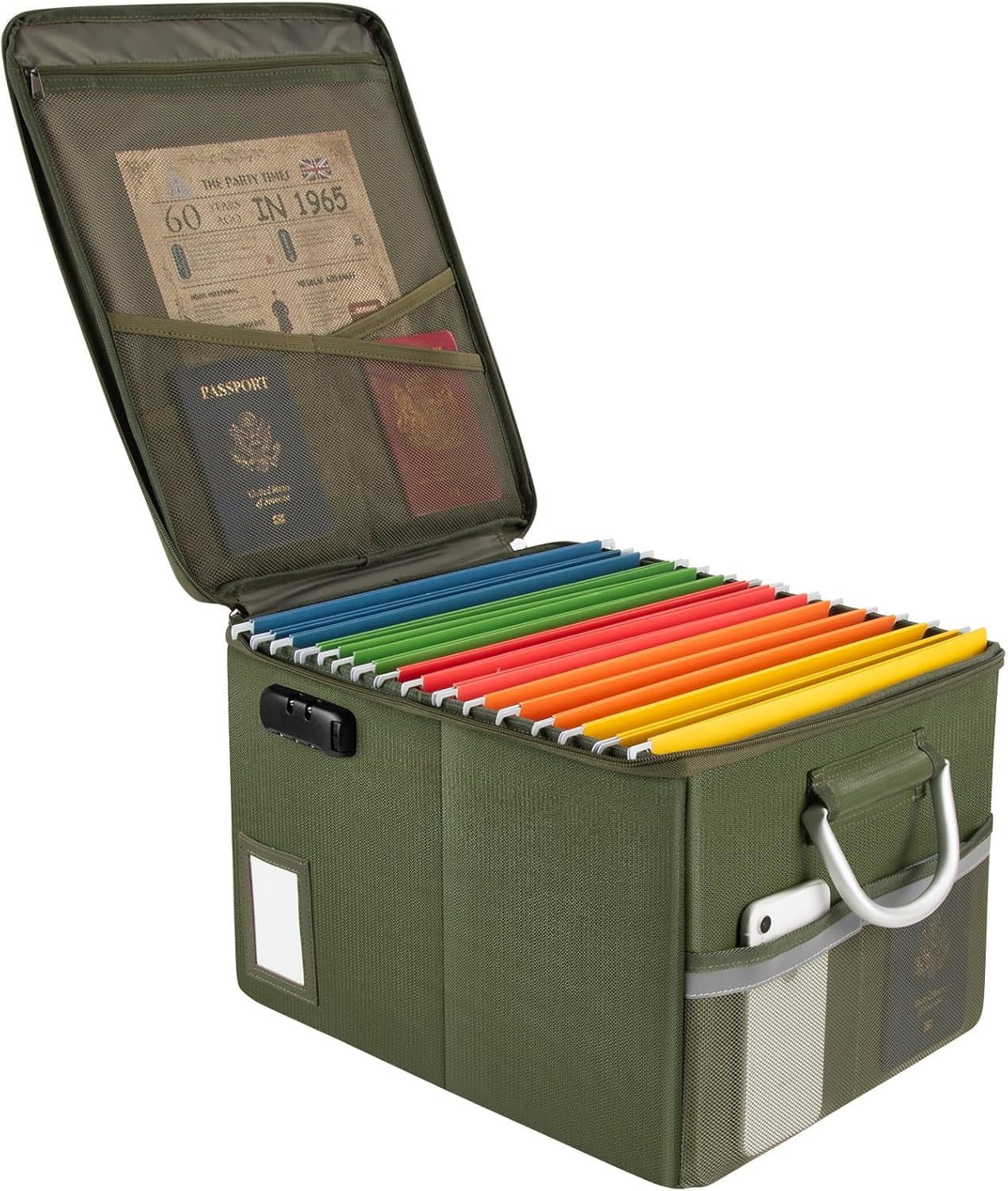 Fireproof Document File Organizer Box, Fireproof Safe Box with Lock ...