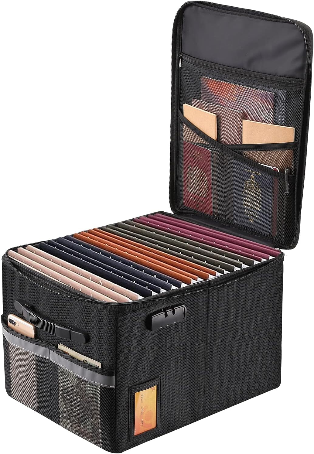 Fireproof Document Organizer, Locking Fireproof Safe, Portable Office ...
