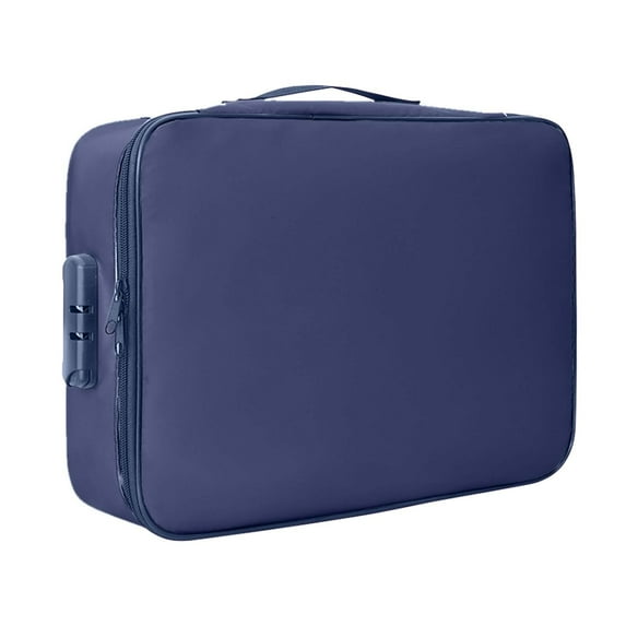 Fireproof Document Organizer Portable Lockable Storage Travel File ...